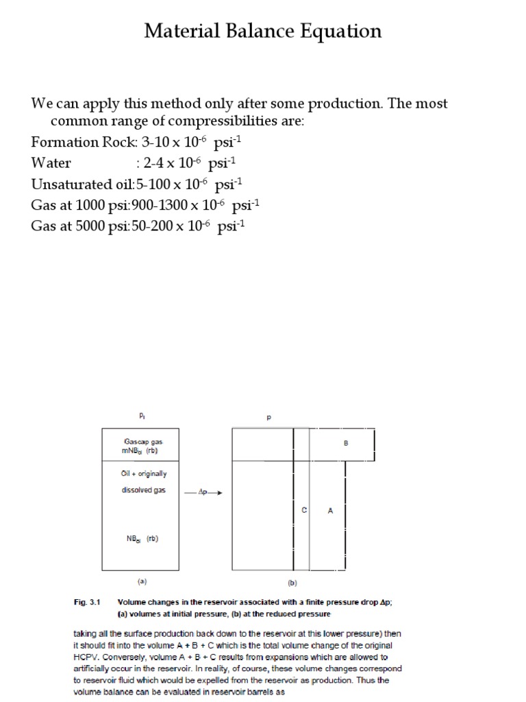 Material Balance Equation | PDF