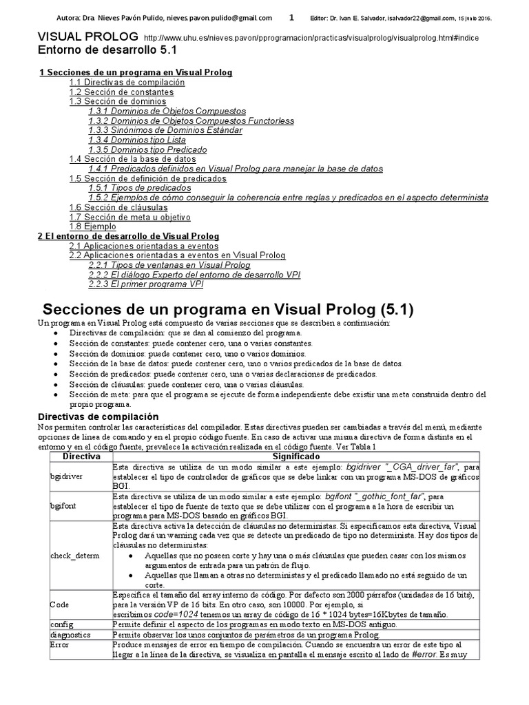 Guia Rapida de Visual Prolog | PDF | Programa de computadora | Programación