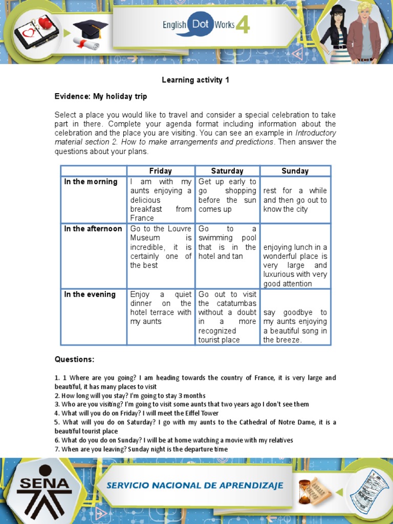 France Trip Agenda and Activities | PDF