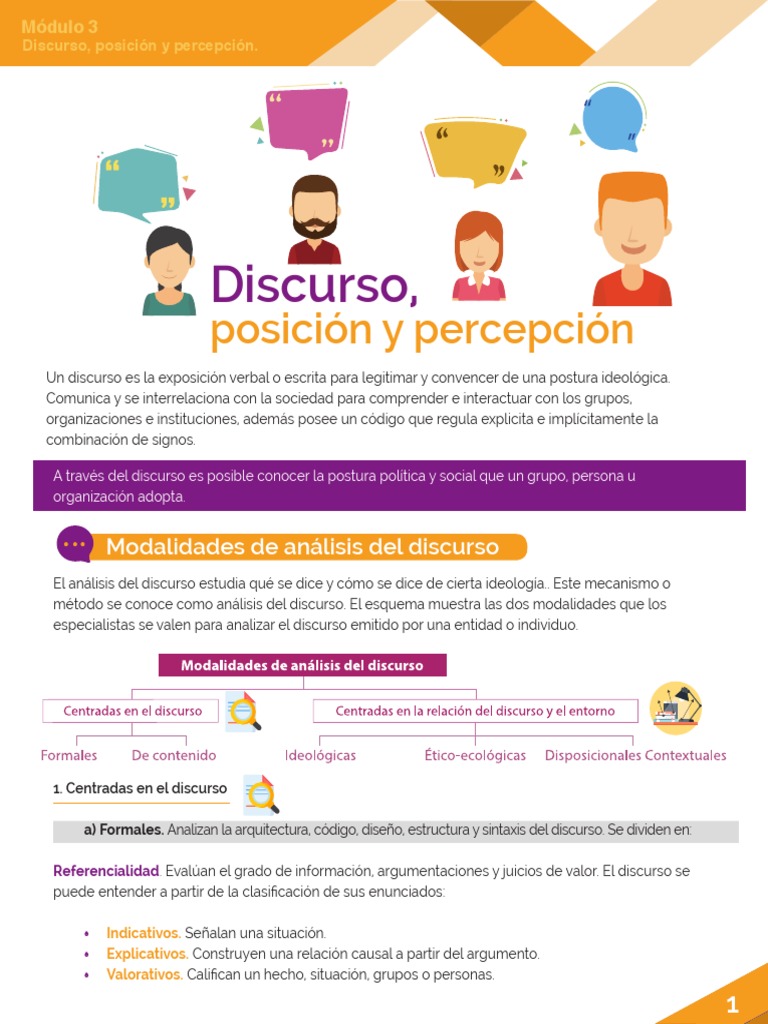M03 S1 Discurso Posicion y Percepcion | PDF | Percepción | Información