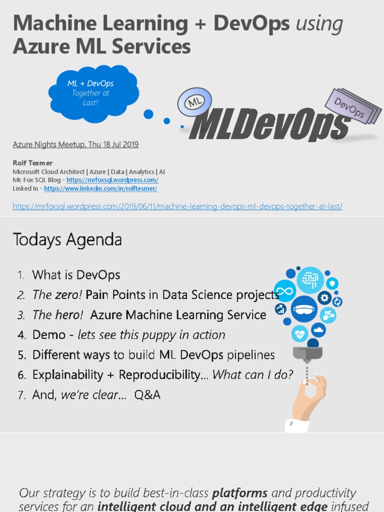 Machine Learning + Devops Using Azure ML Services | PDF | Microsoft ...