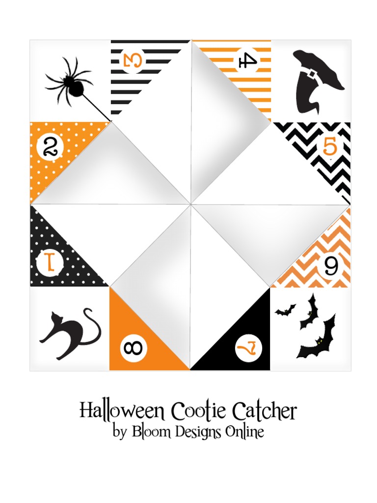 Halloween Cootie Catcher Template | PDF