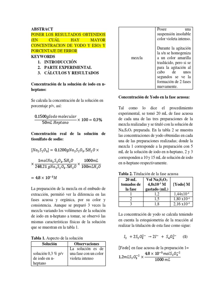 Calculos Coeficiente de Partición | PDF | Polaridad química | Fase ...