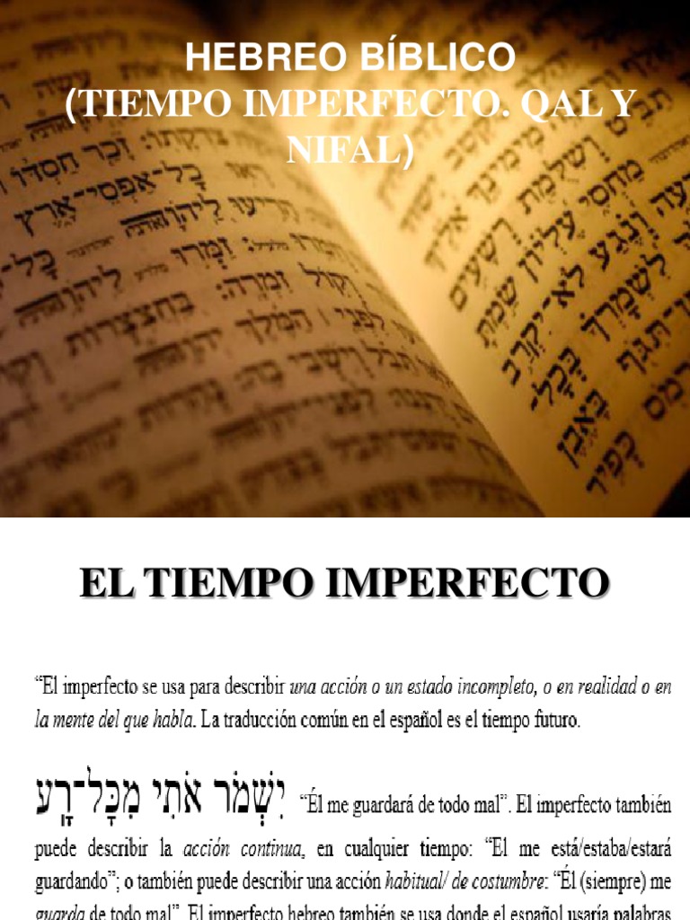 Hebreo Bíblico. (Imperfecto. Qal y Nifal) | PDF