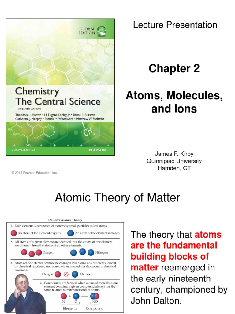 Atoms, Molecules, and Ions: Lecture Presentation | PDF | Ion | Molecules