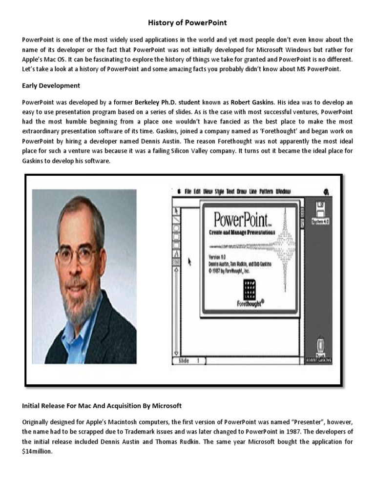History and Timeline of | PDF | Microsoft Power Point | Microsoft Office