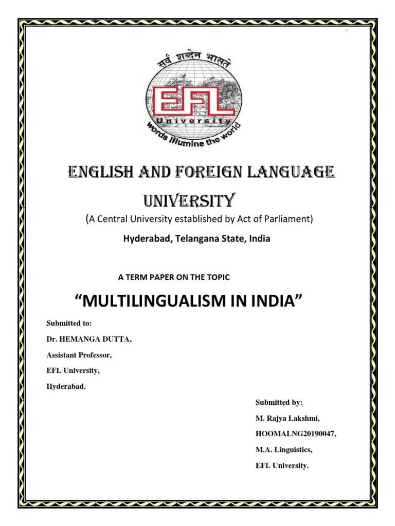 Multilingualism in India | PDF | Multilingualism | Languages Of India