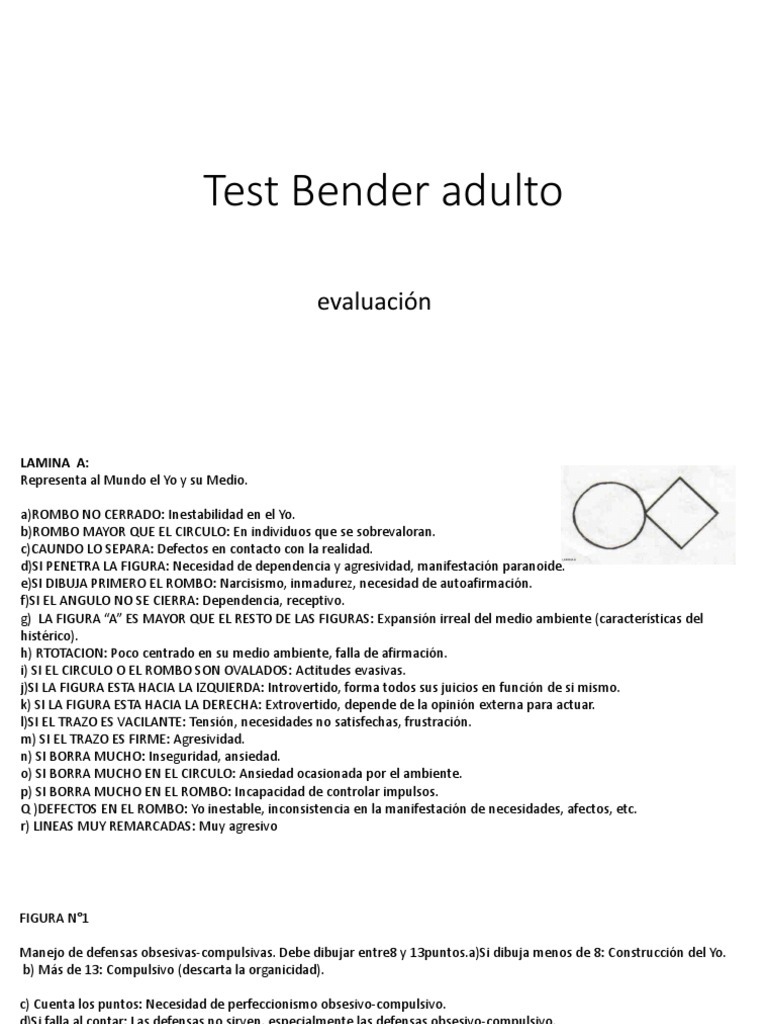 Test Bender Adulto | PDF | Agresión | Las emociones