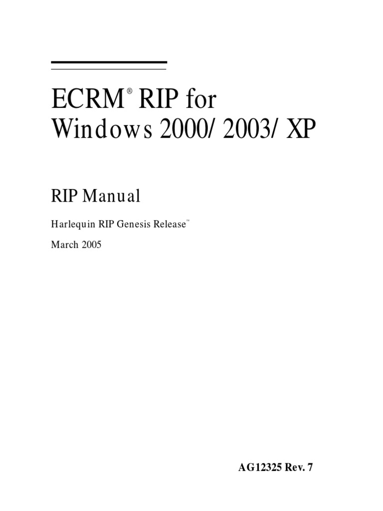 Tutorial Harlequin RIP 7 | PDF | Microsoft Windows | Operating System