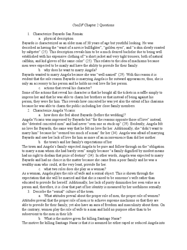 Chapter 2 Questions | PDF
