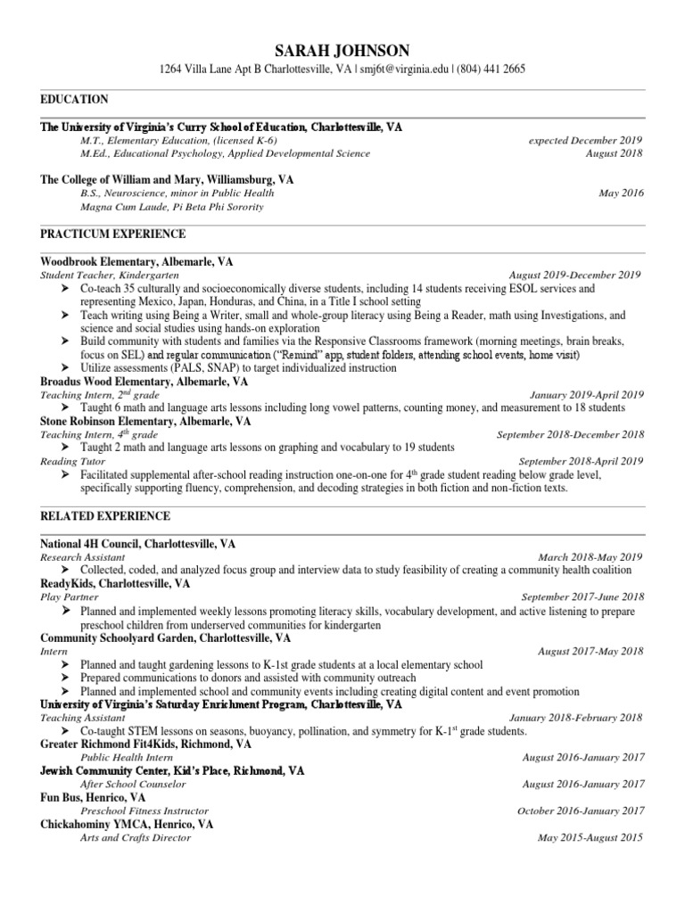 Resume - April 2019 | PDF | Reading Comprehension | Pedagogy
