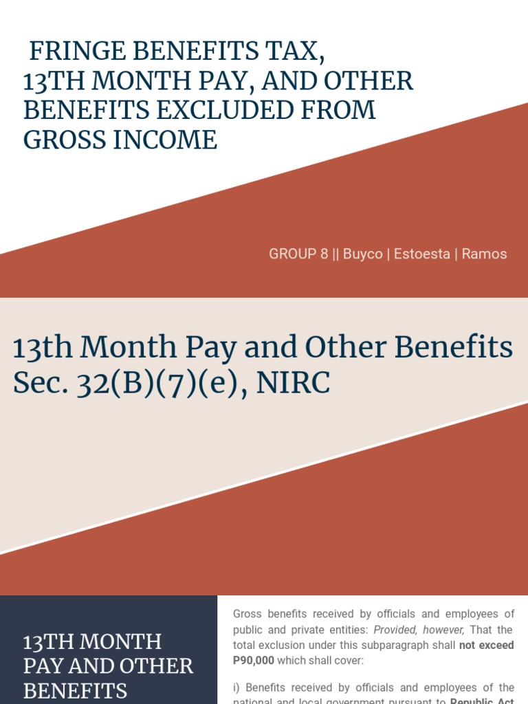 8 TAX 1 Group 8 - Fringe Benefits Tax, 13th Month Pay and Other ...