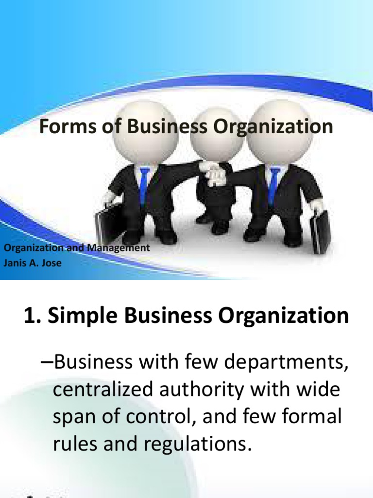 Forms of Business Organization | PDF
