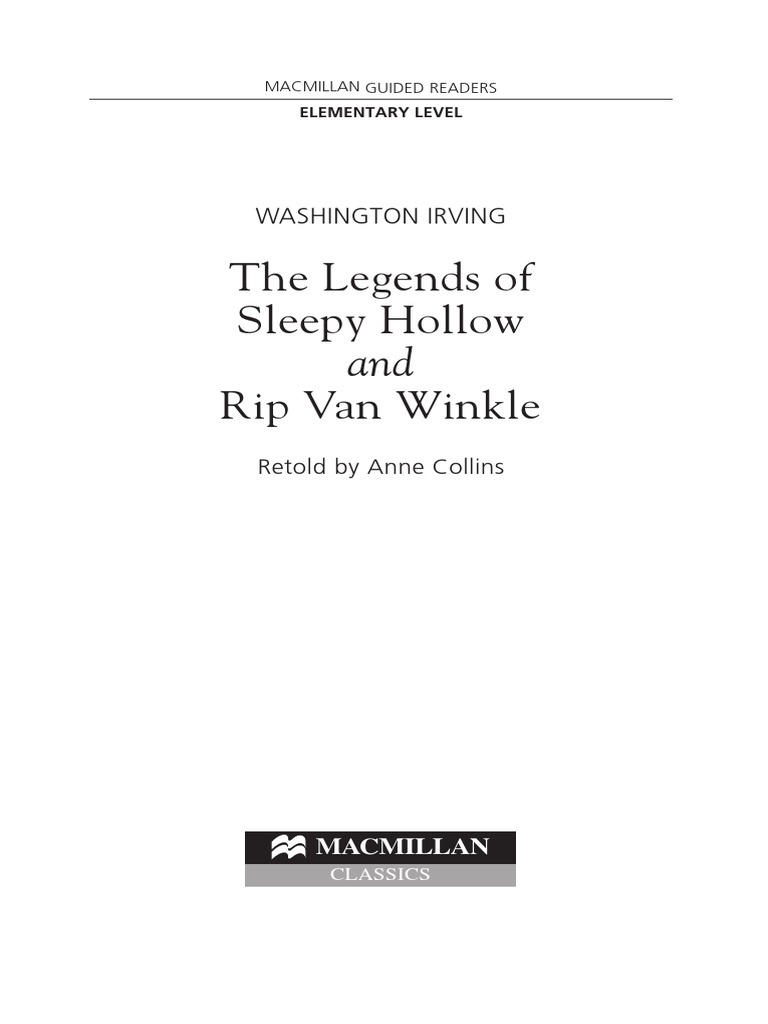 The Legends of Sleepy Hollow Rip Van Winkle: Washington Irving | PDF ...