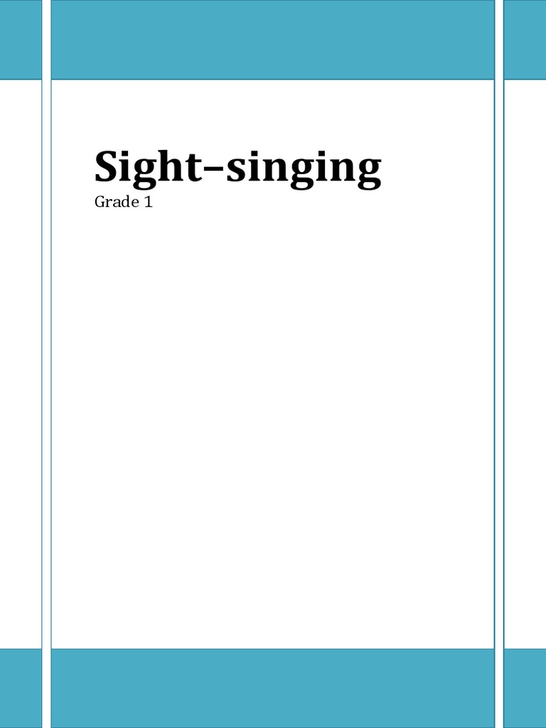 Sight-Singing Cover Grade 1-5 | PDF
