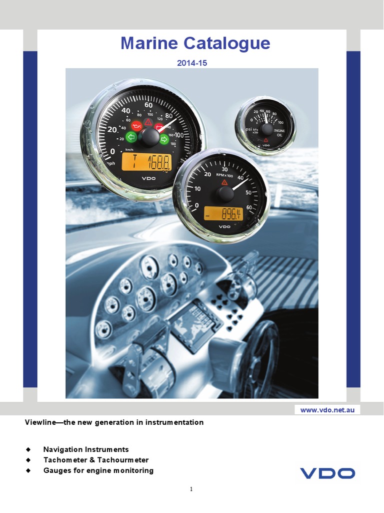 2015 Vdo Australia Marine Catalogue en | PDF | Ignition System ...