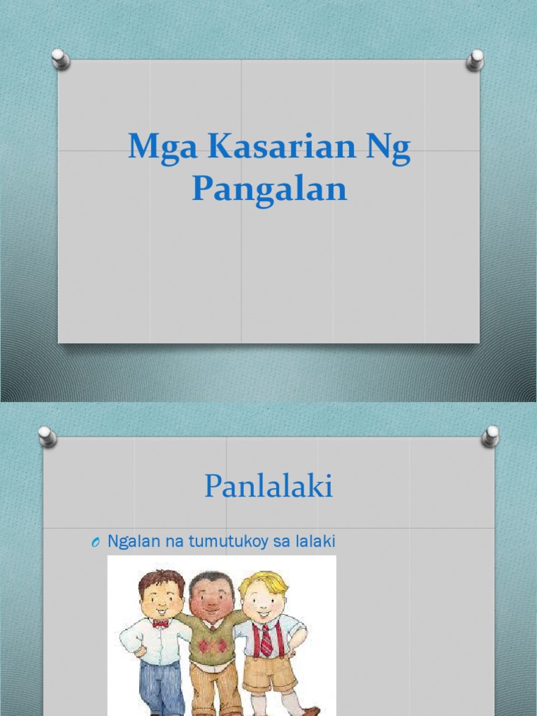 Mga Kasarian NG Pangalan | PDF