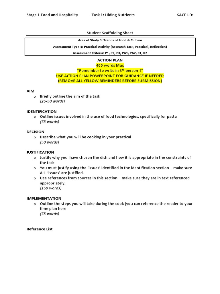 Task 4 - Food Technologies Scaffolding | PDF | Decision Making | Foods