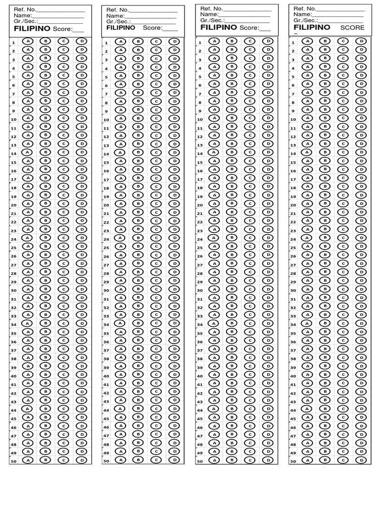 Filipino Filipino Filipino: Score: - Score: - Score Score | PDF