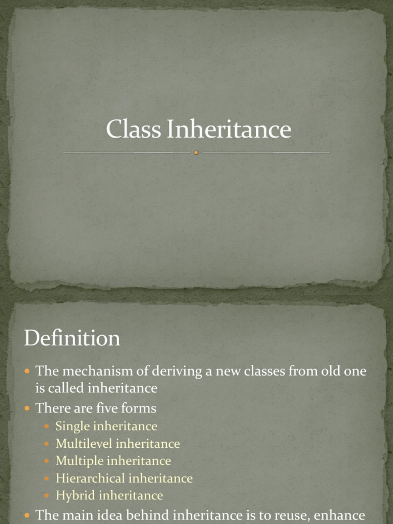 Class Inheritance | Download Free PDF | Inheritance (Object Oriented Programming) | Class ...