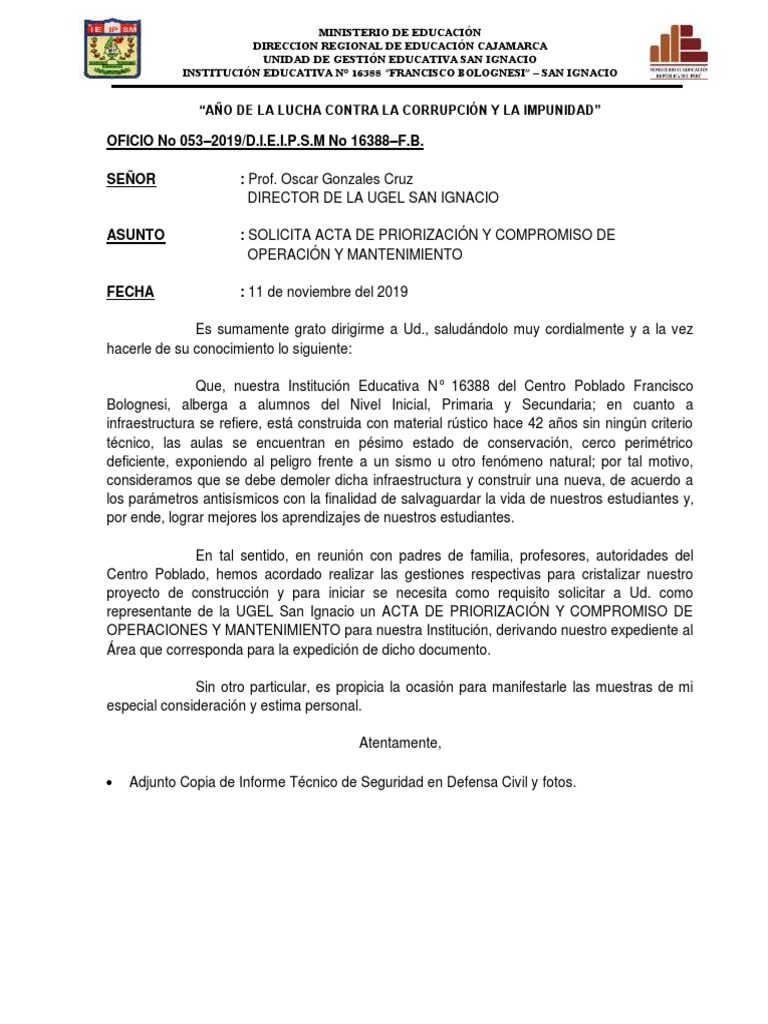 OFICIO No 053-1 | Descargar gratis PDF | Educación avanzada