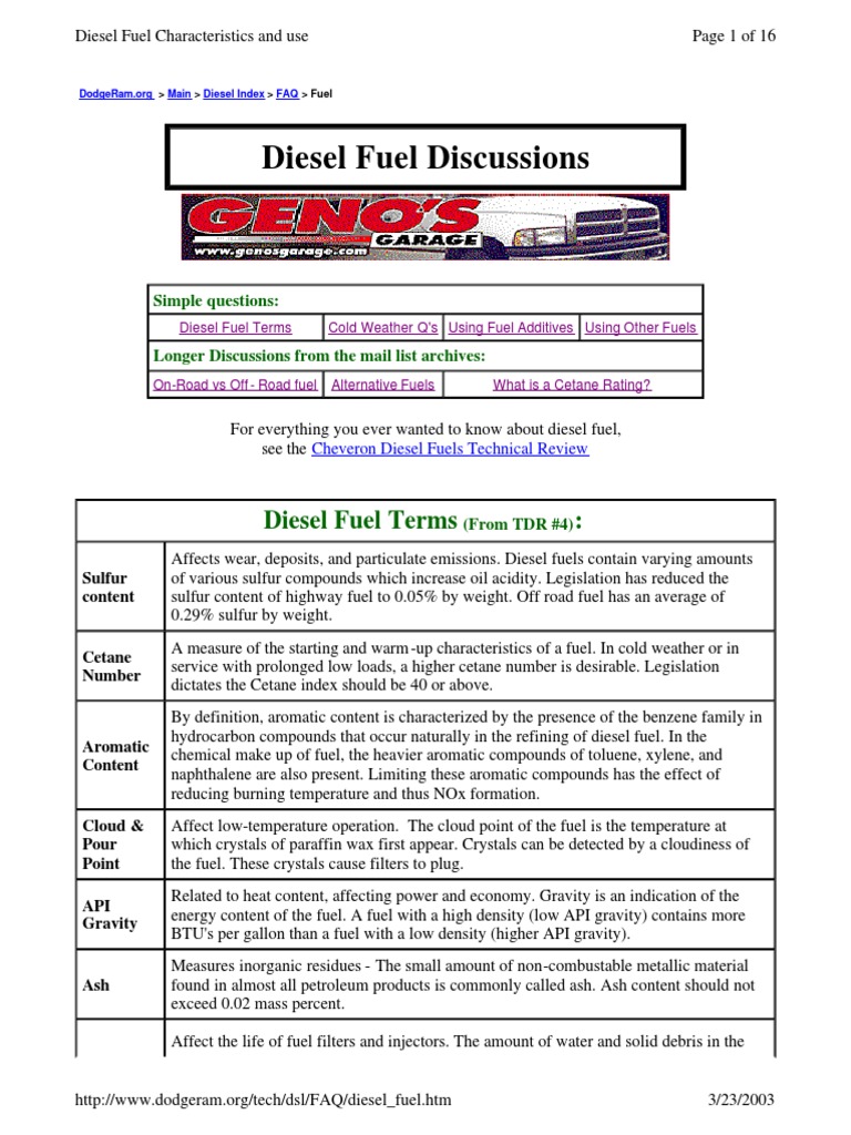 OS 04 Diesel Fuel | PDF | Jet Fuel | Diesel Fuel
