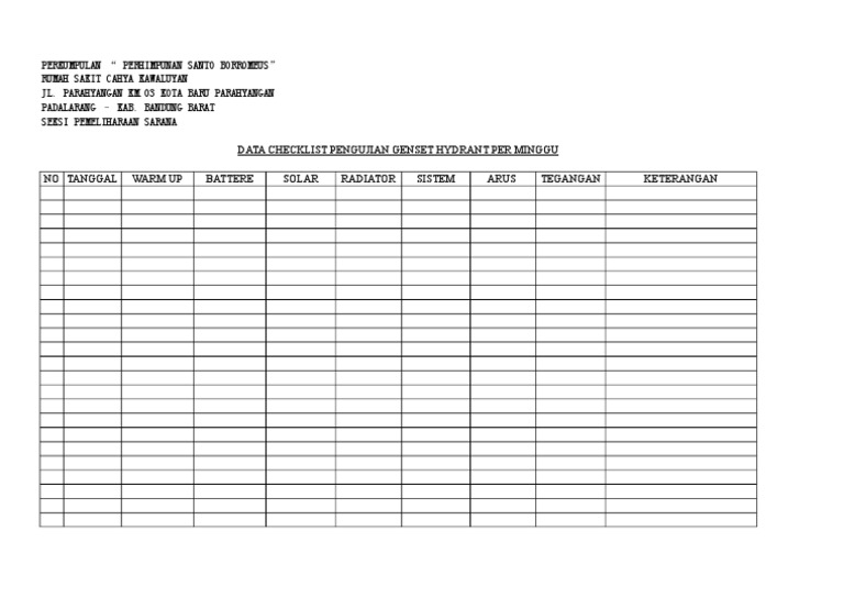 Form Checklist | PDF