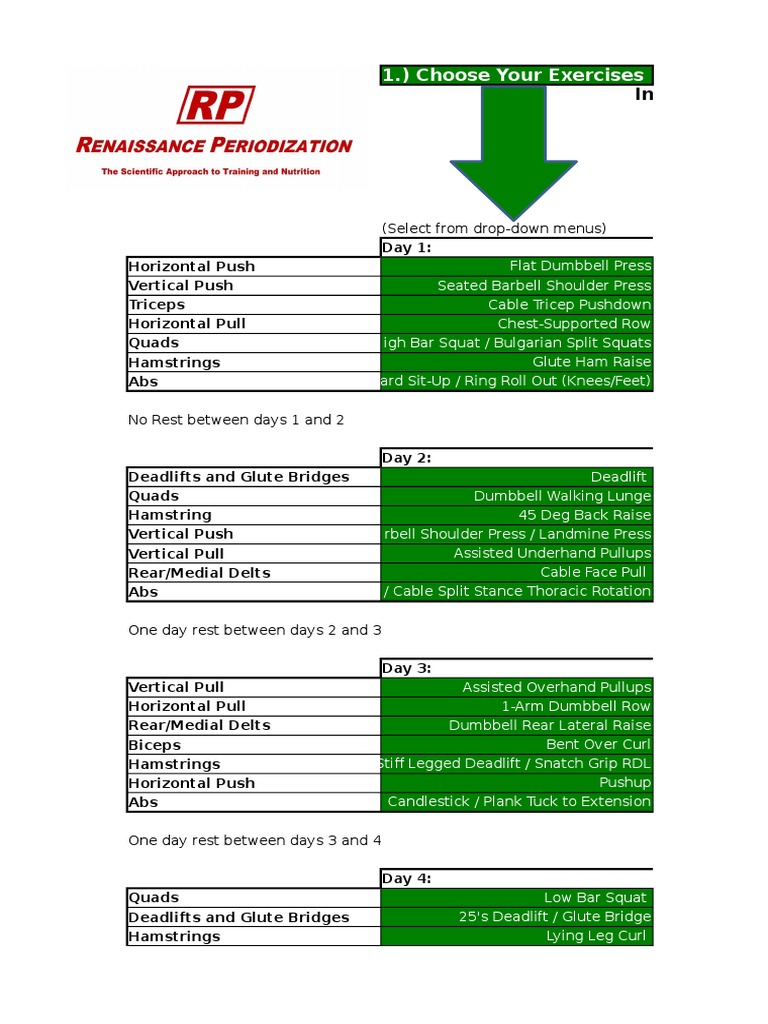 1.) Choose Your Exercises: Instructions For Each | Download Free PDF ...