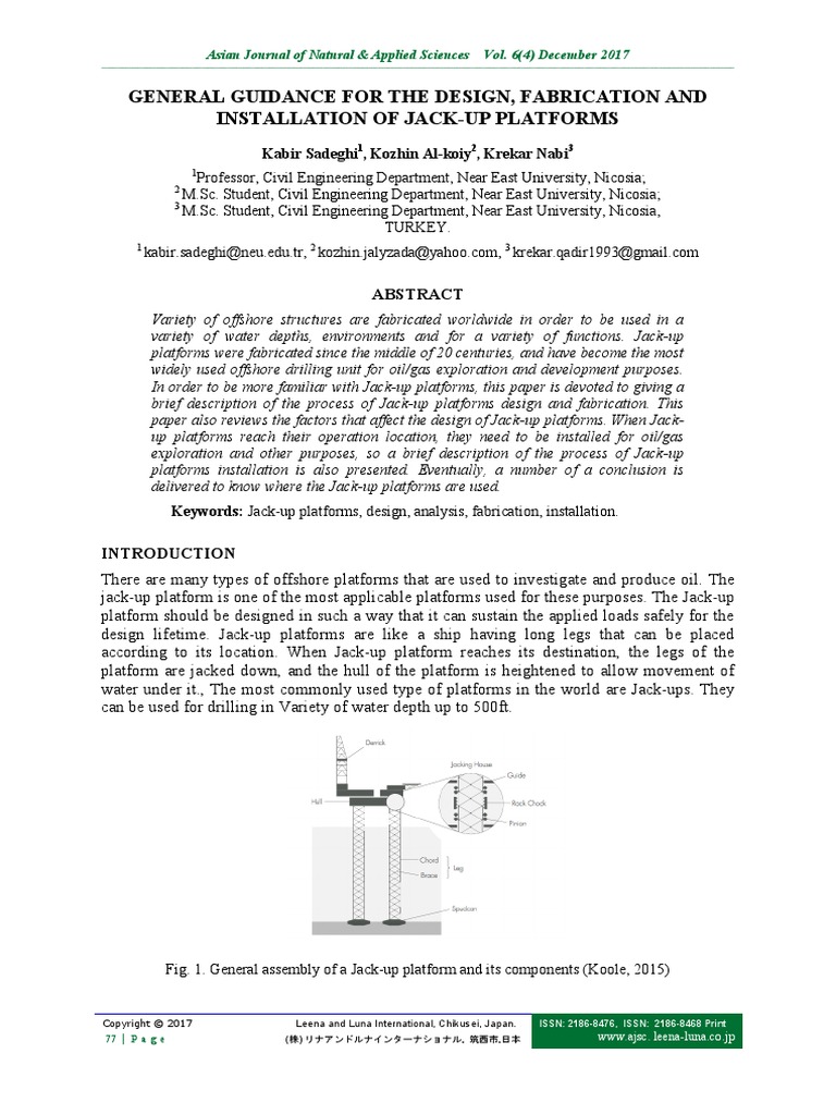 General Guidance For The Design, Fabrication and Installation of Jack ...