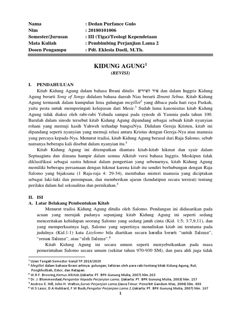 Kidung Agung | PDF | Agama & Spiritualitas