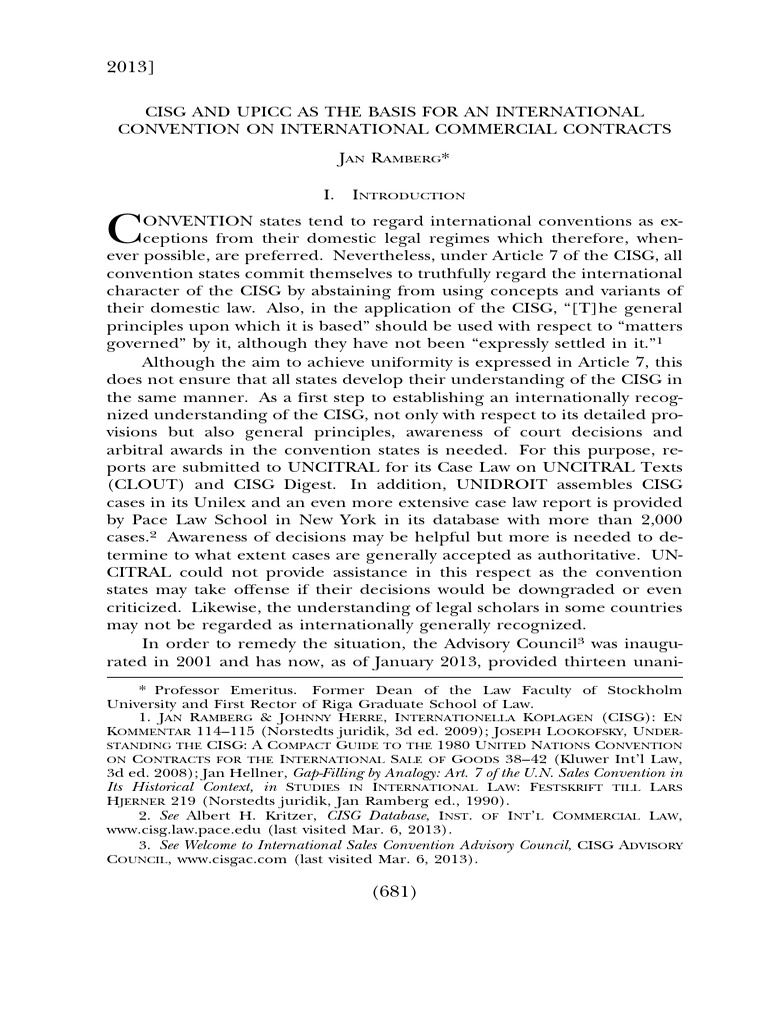 UPICC&CISG | PDF | Offer And Acceptance | Justice