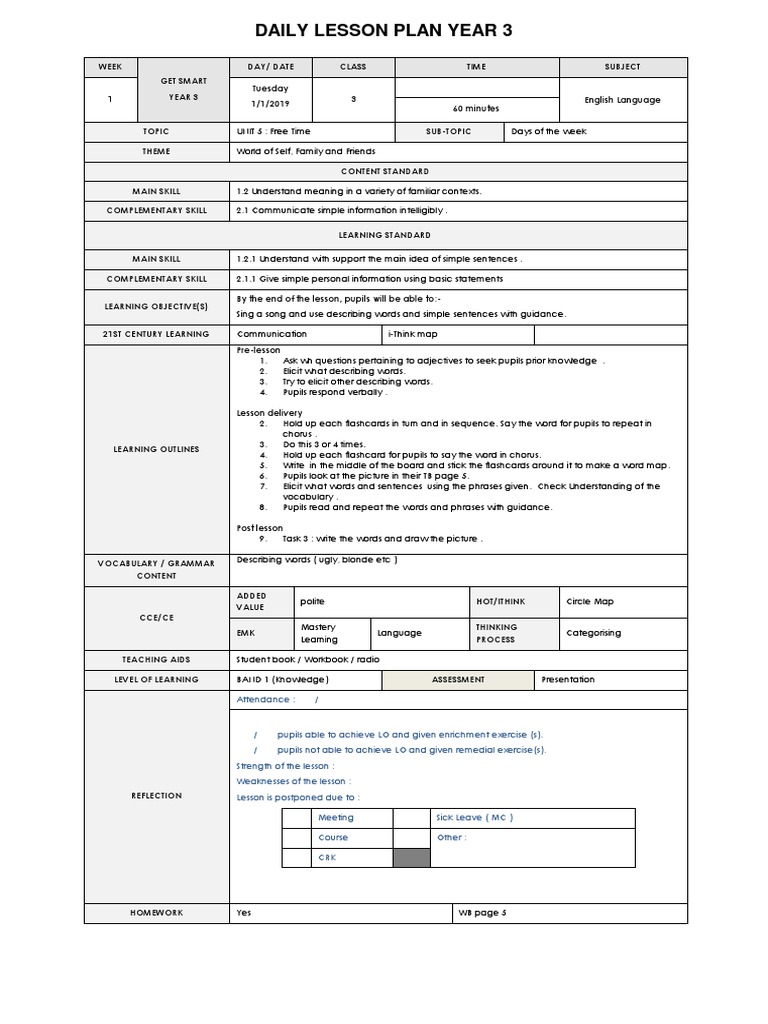 Week 1 - Unit 5 Free Tiime | PDF | Lesson Plan | Vocabulary Week 1 - Unit 5 Free Tiime | PDF | Lesson Plan | Vocabulary