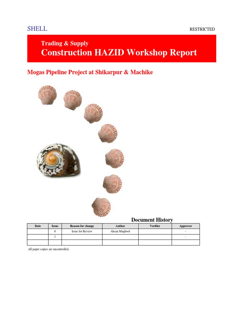 Construction HAZID Workshop Report PK Pipeline-Final | PDF | Pipeline ...