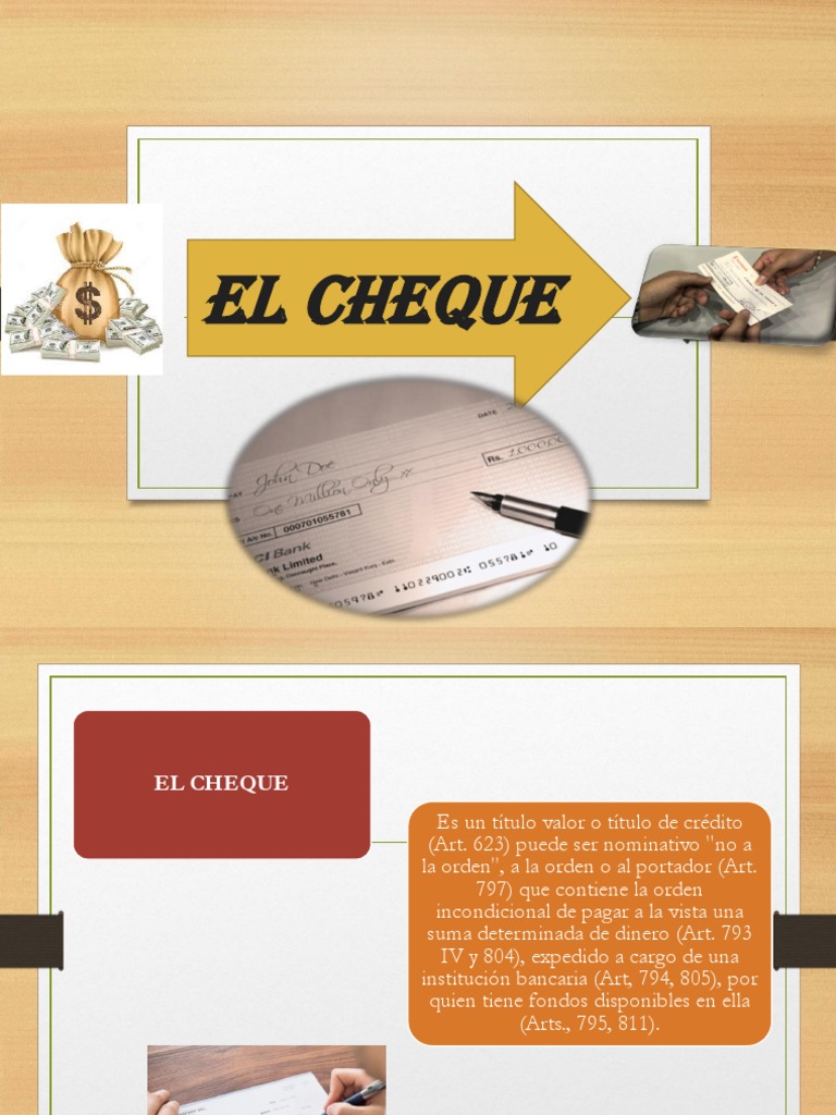 El Cheque | PDF | Cheque | Documentos empresariales
