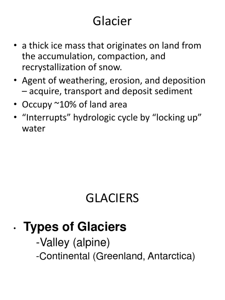 Glacier | PDF | Glacier | Ice Age