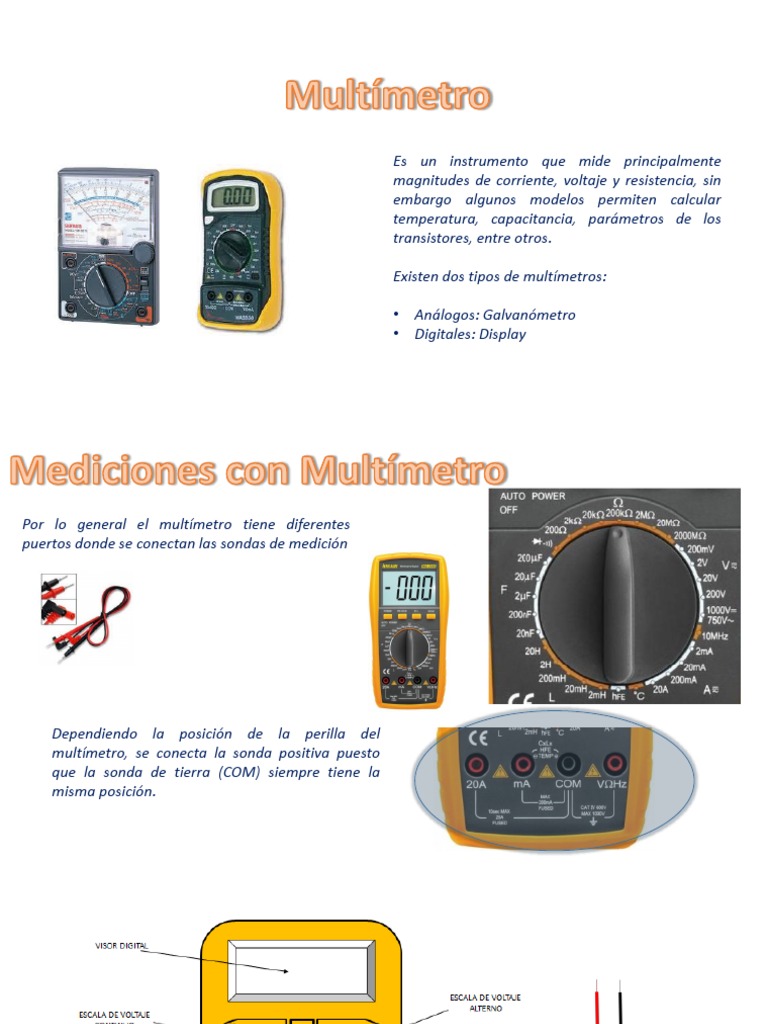Guía Completa para Usar un Multímetro | PDF | Corriente continua ...