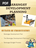 Barangay Development Planning Process | PDF | Governance | Facilitator