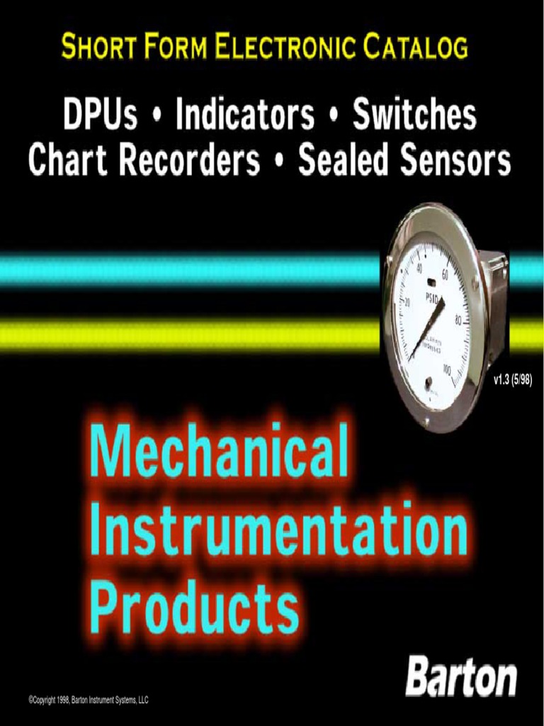 Barton Liquid Level (Mechanical) | PDF | Pressure Measurement ...