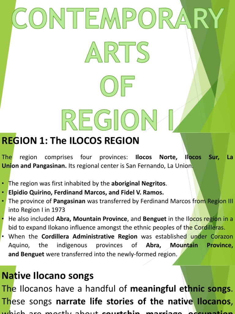 Contemporary Arts in Region I | PDF | Philippines