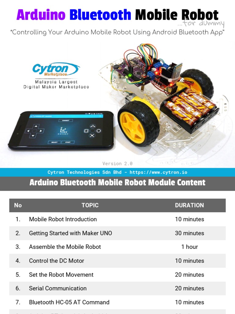 Arduino BT Mobile Robot R2.0 | PDF | Arduino | Computing
