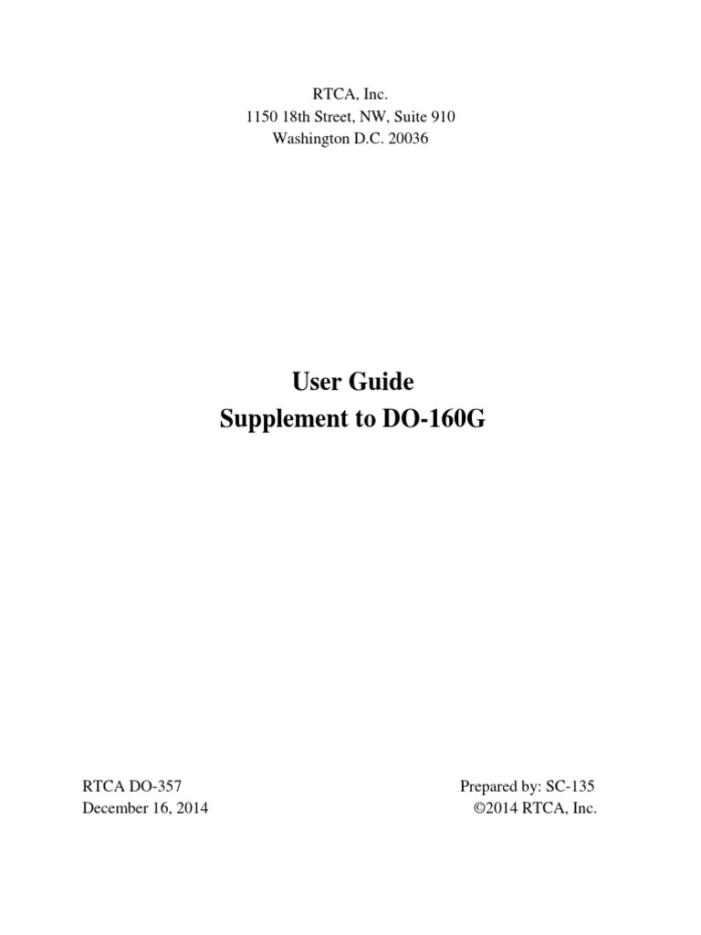 RTCA DO 357 Abstract DO 160G Guideline | PDF | Radio | Antenna (Radio)