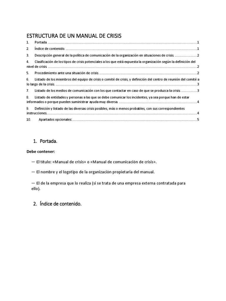 Estructura del Manual de Crisis | PDF | Medios de comunicación ...