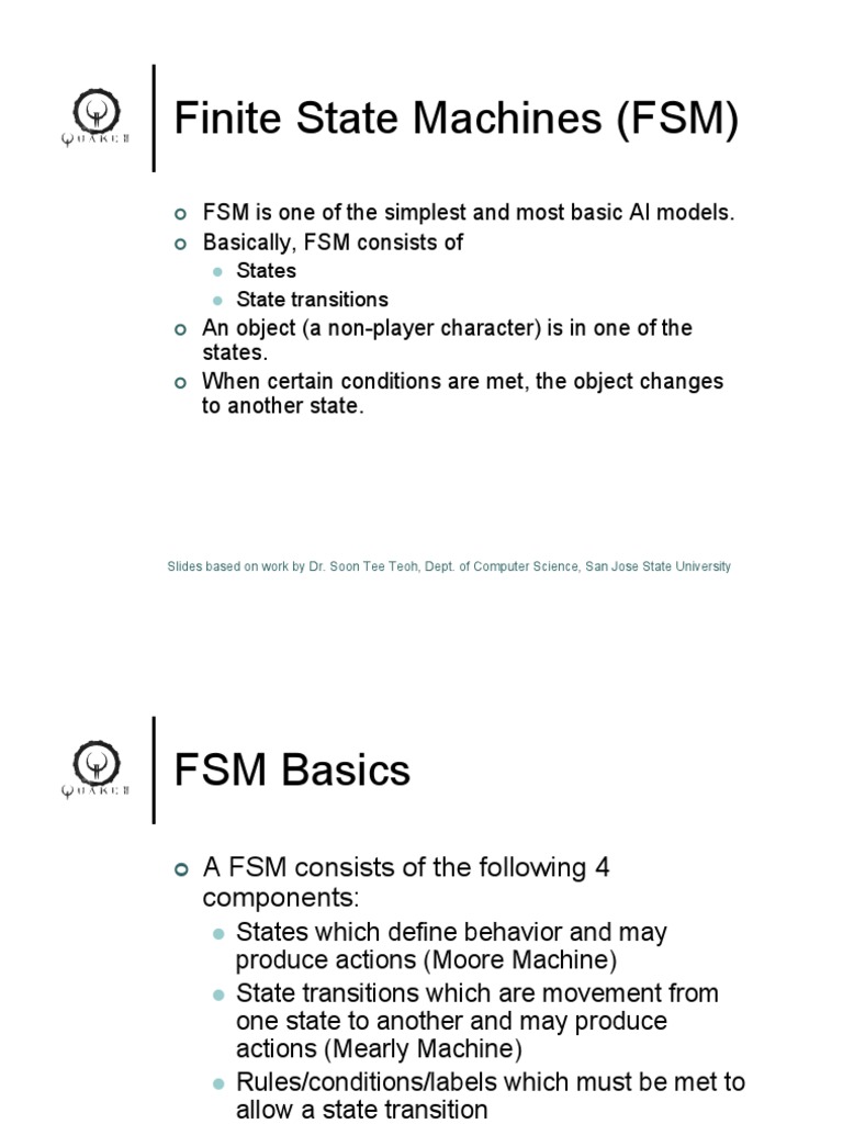 Finite State Machines (FSM) : FSM Is One of The Simplest and Most Basic ...