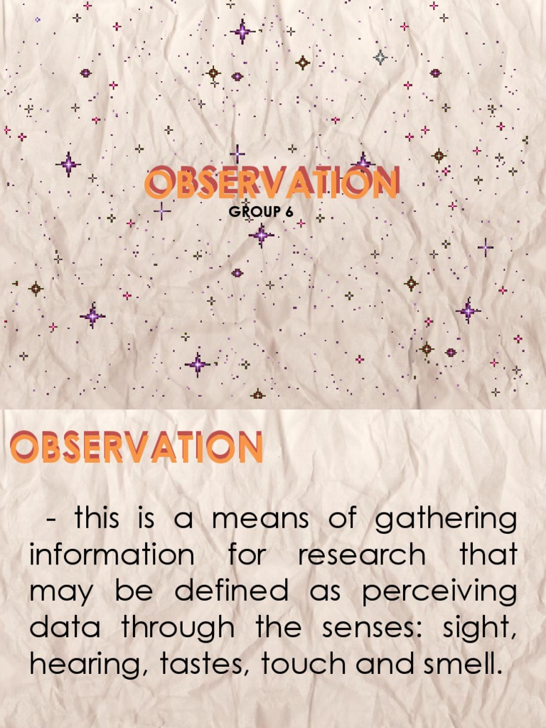 Types of Observation in Research | PDF | Observation | Social Group