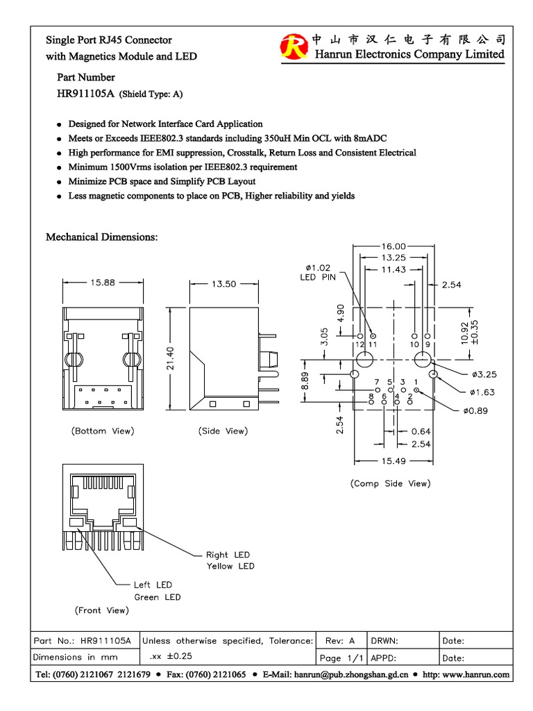 Hr911105a PDF | PDF