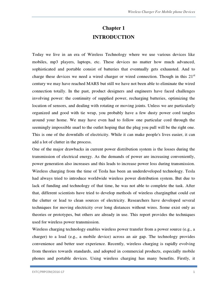 Final Seminar Report Ssss | PDF | Inductor | Battery Charger