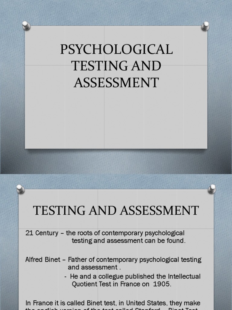 Psychological Testing and Assessment | PDF | Psychological Testing ...