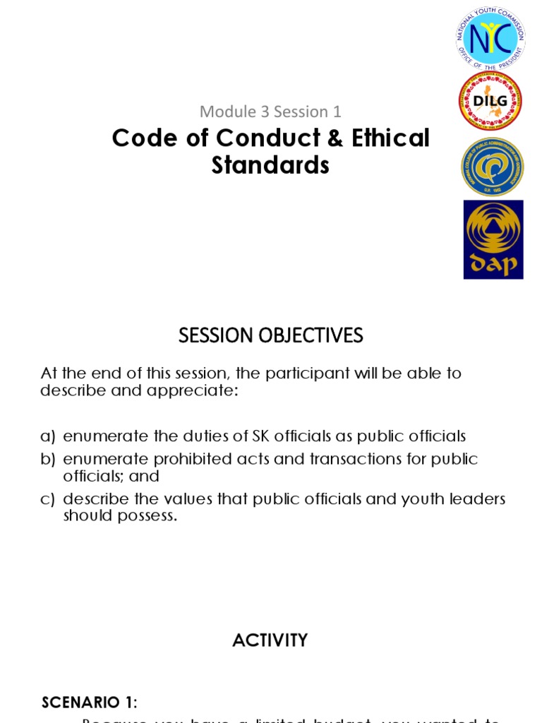 5 Code of Conduct & Ethical Standards 20170717 | PDF | Value (Ethics ...