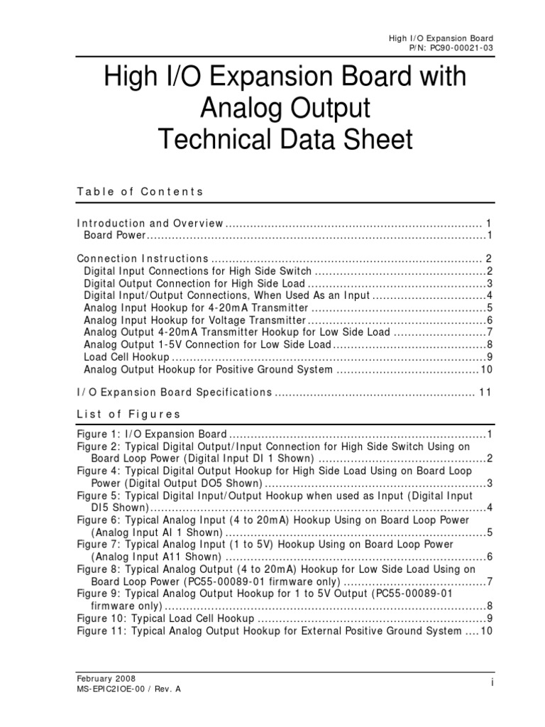 11 High Io Data Sheet | PDF | Input/Output | Switch