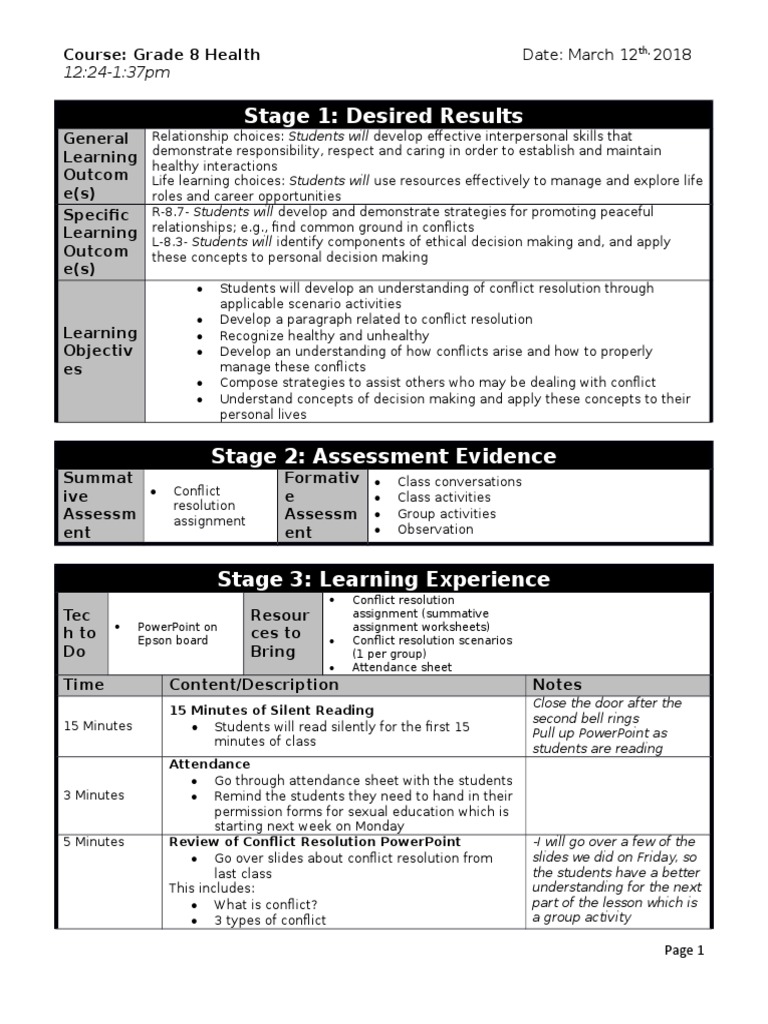 Grade 8 Health - Mar | PDF | Teaching | Learning